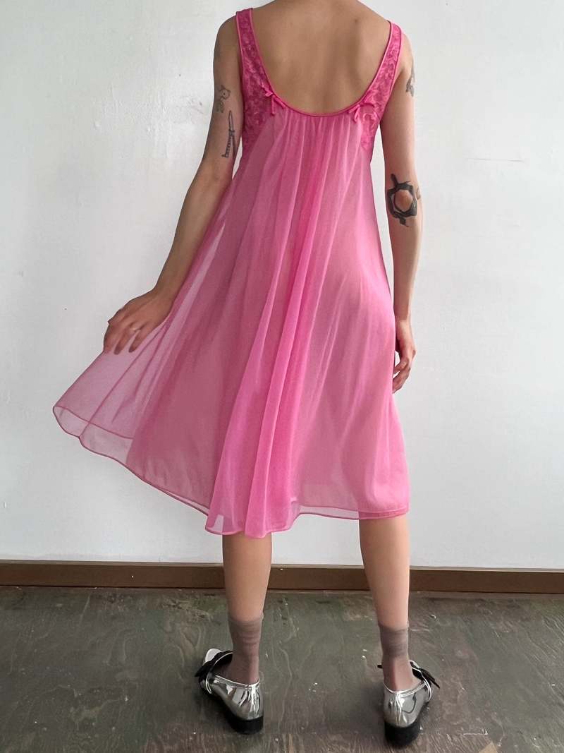 Sheer Layered Dress - Pink | Garmentory