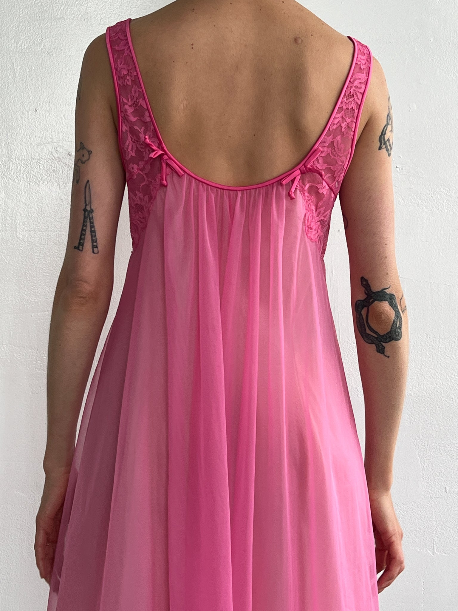 Sheer Layered Dress - Pink | Garmentory