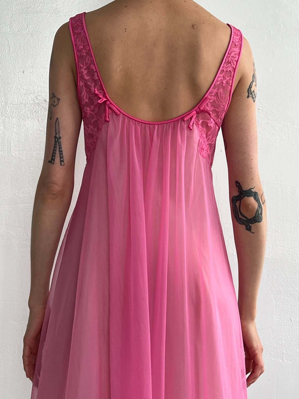 Sheer Layered Dress - Pink | Garmentory