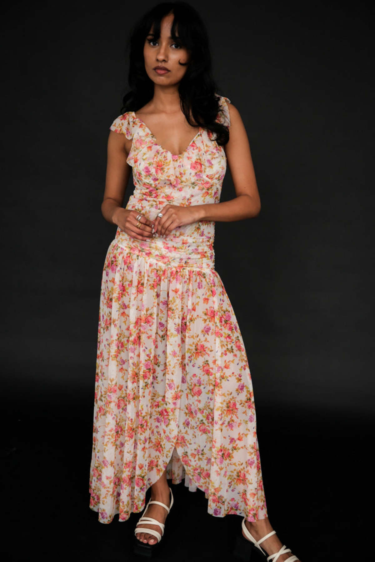 Tach Clothing Pyana Midi Dress - Floral | Garmentory