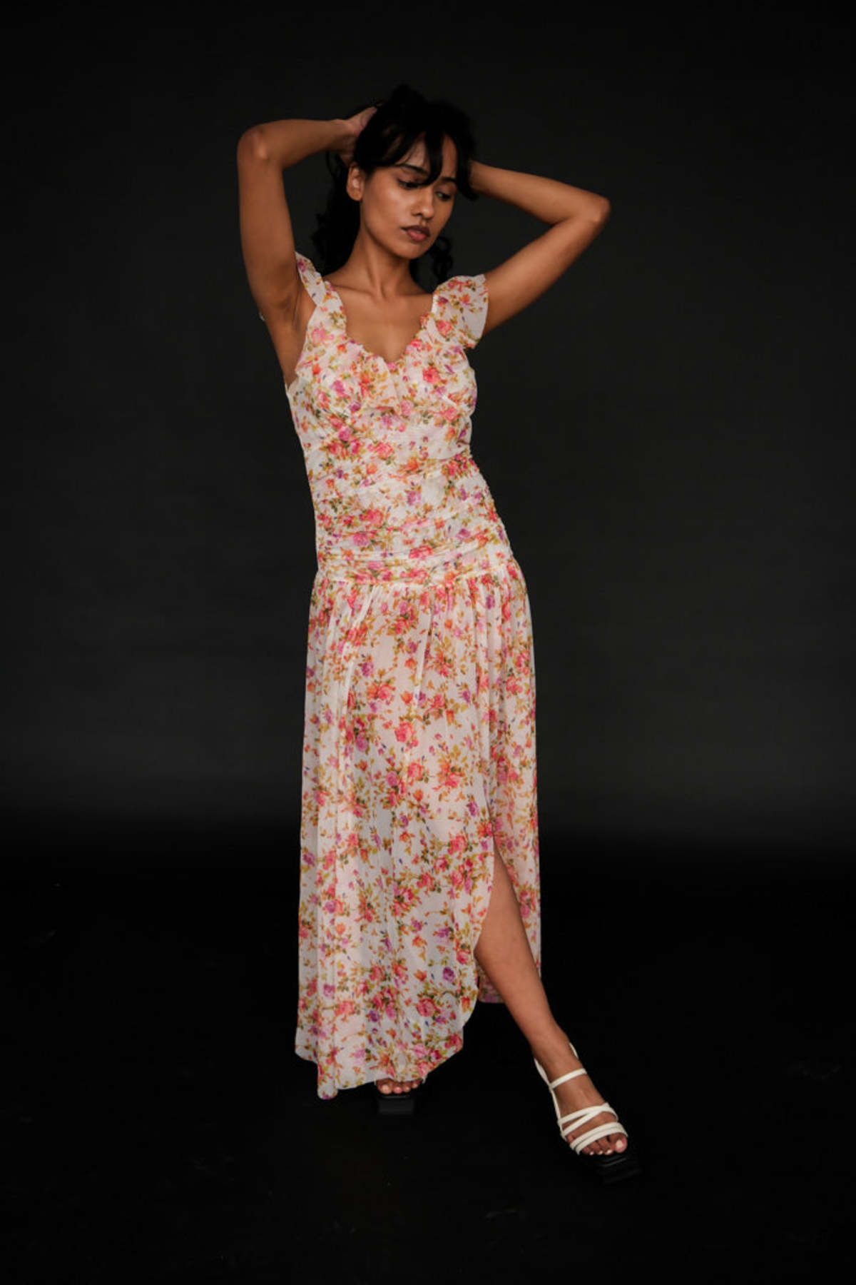 Tach Clothing Pyana Midi Dress - Floral | Garmentory