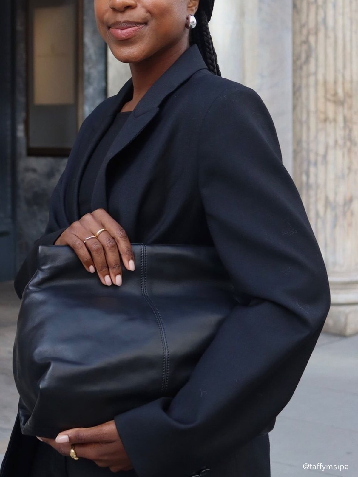 Flattered Clay Leather Clutch Bag - Black | Garmentory