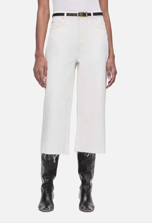 FRAME Denim High Rise Easy Capri Pant - Au Natural Clean | Garmentory