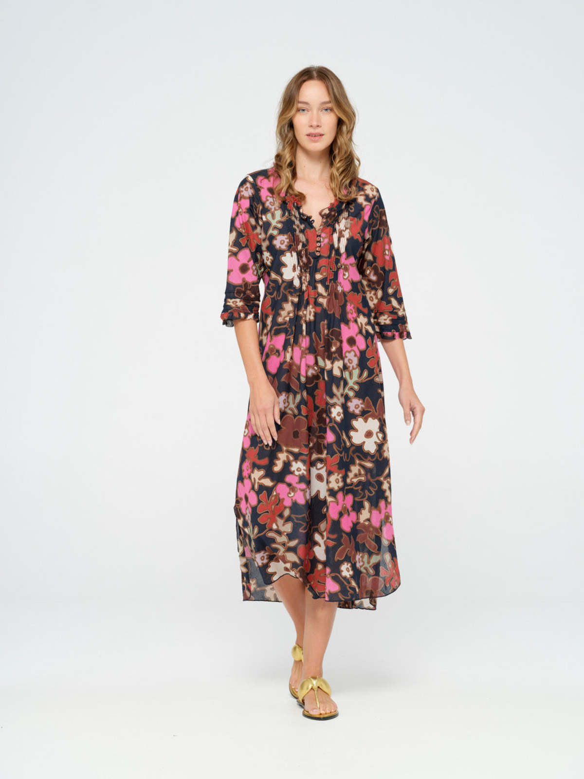 OneSeason Long Poppy Dress - Little Bay | Garmentory