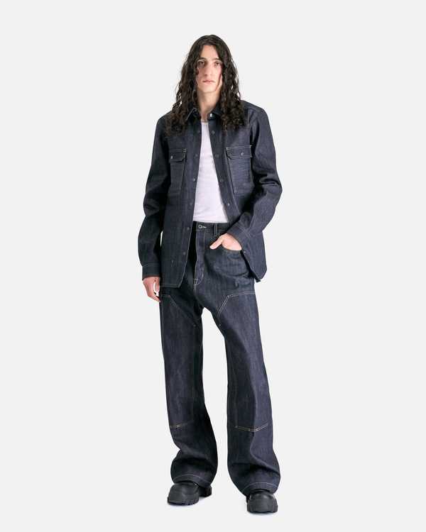 Rick Owens Double Knee Geth Cut - Indigo | Garmentory