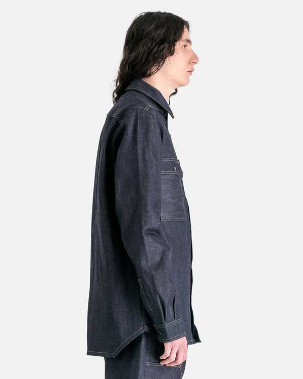 Rick Owens Outershirt - Indigo | Garmentory