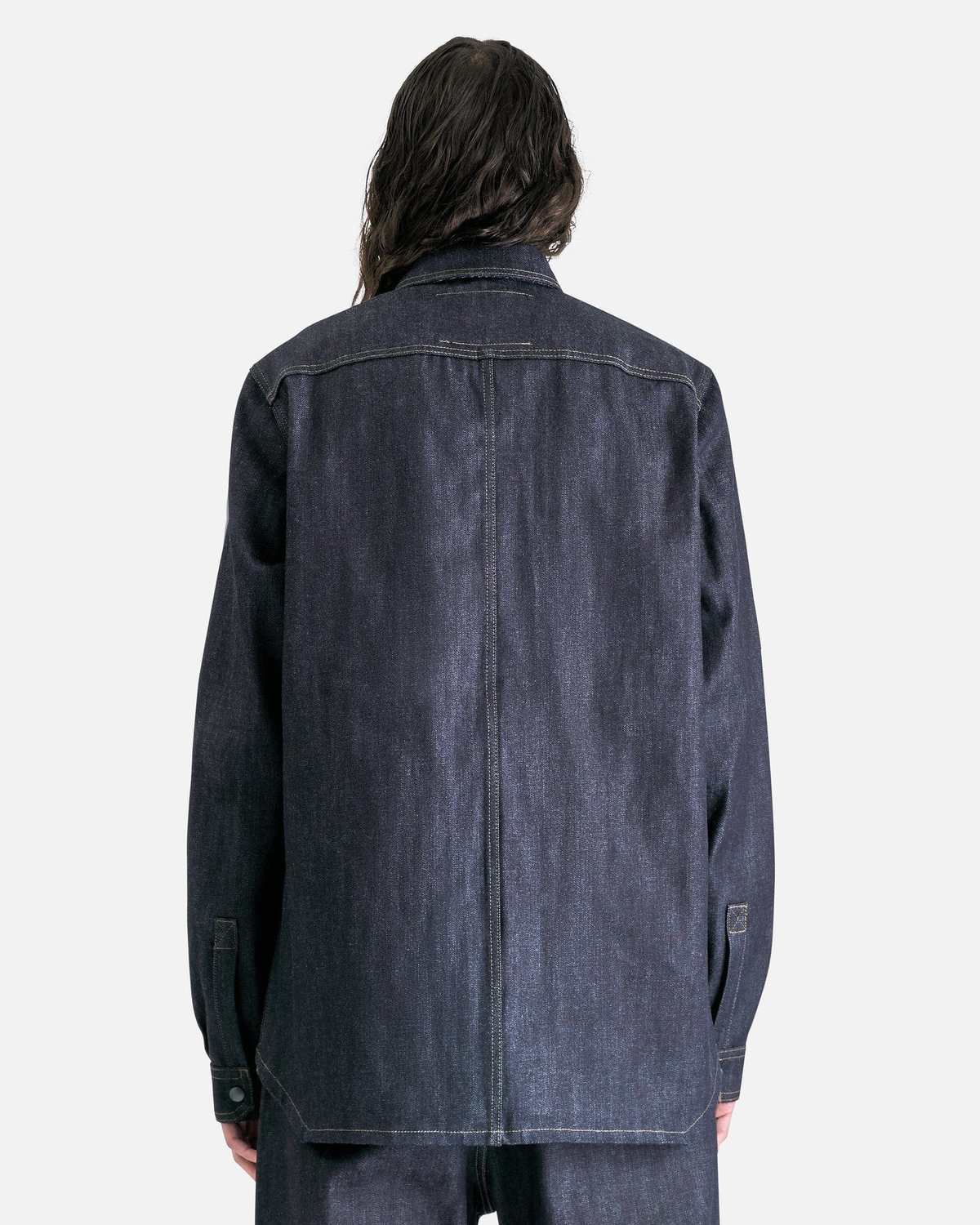 Rick Owens Outershirt - Indigo | Garmentory