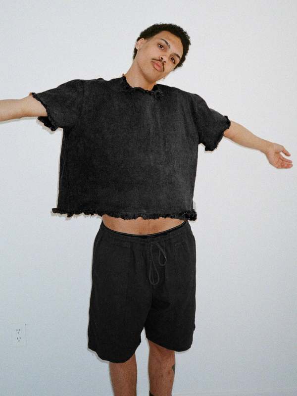 Ashley Rowe Denim Tee - Black | Garmentory