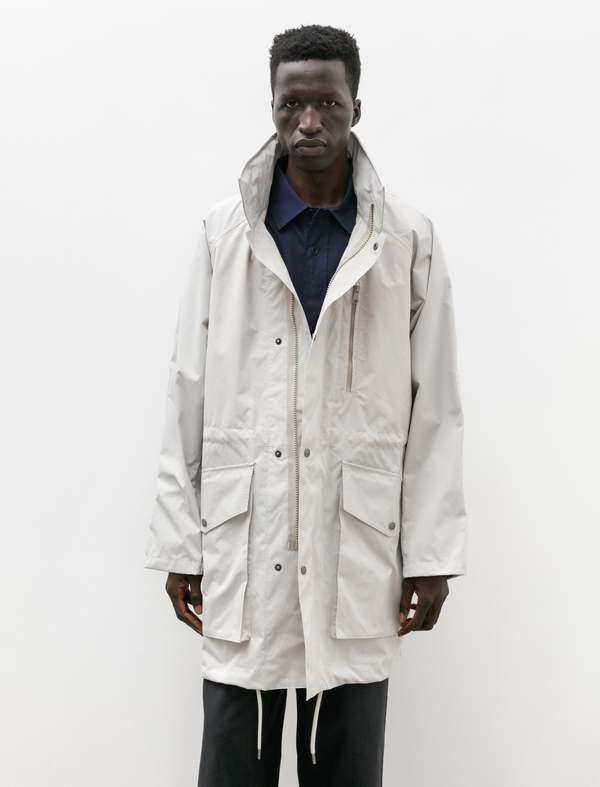 Margaret Howell MHL Stand Collar Parka Paper Dry Polyester - Stone ...