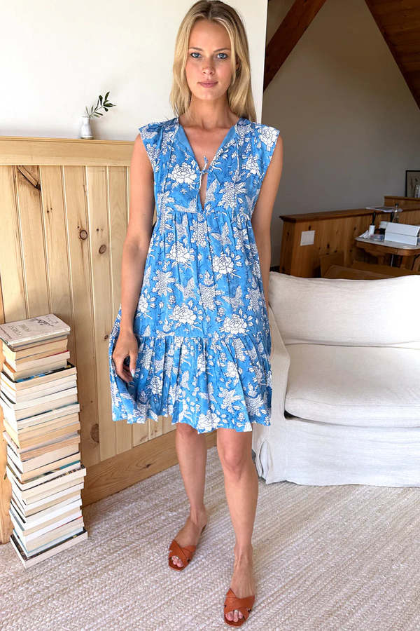 Emerson Fry Angel Dress 2 - Peace Sky Blue Satin | Garmentory