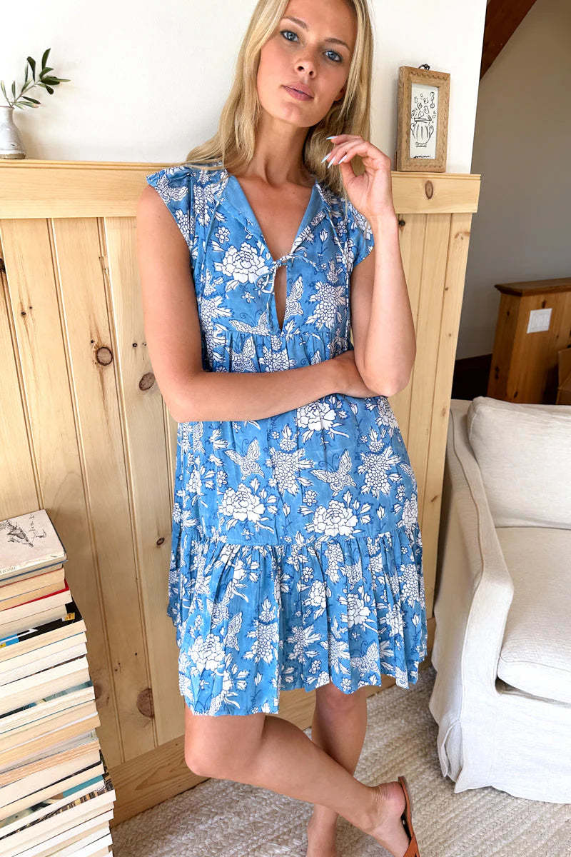 Emerson Fry Angel Dress 2 - Peace Sky Blue Satin | Garmentory