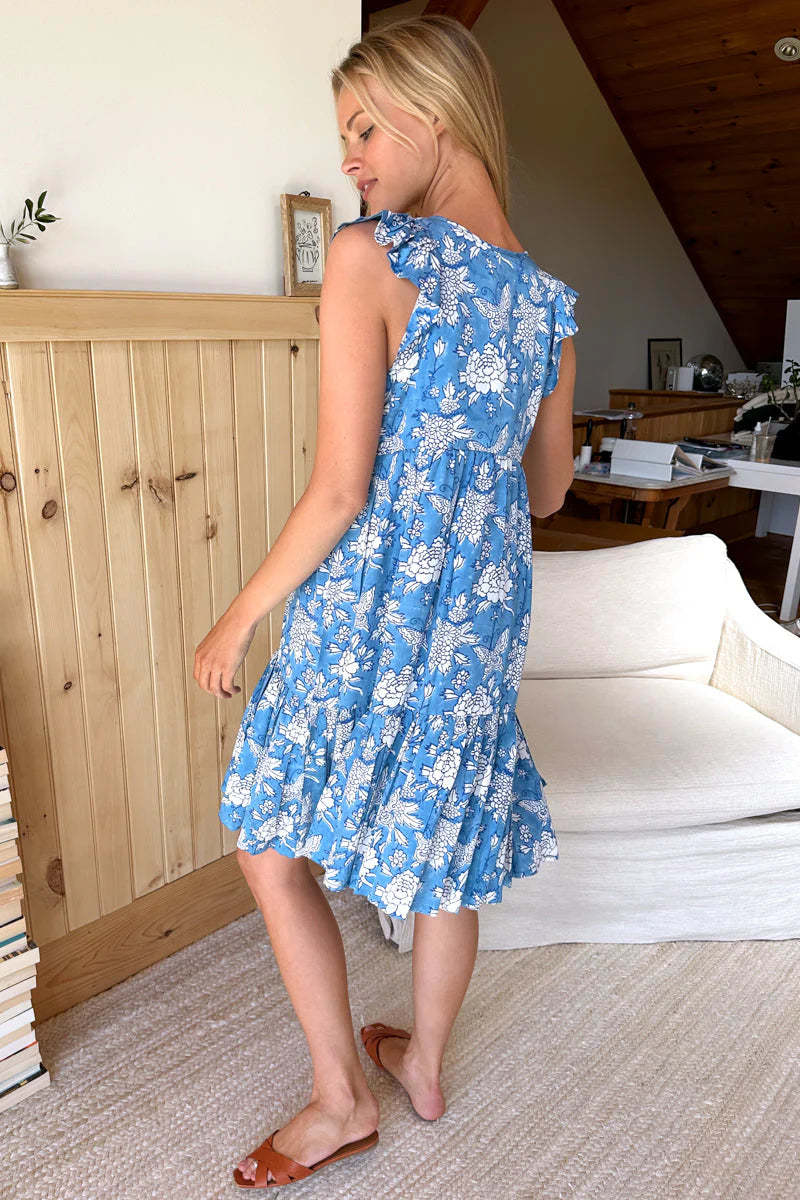 Emerson Fry Angel Dress 2 - Peace Sky Blue Satin | Garmentory