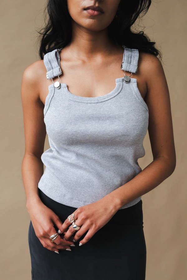 Still Here New York MISSISSIPPI TANK - Grey | Garmentory
