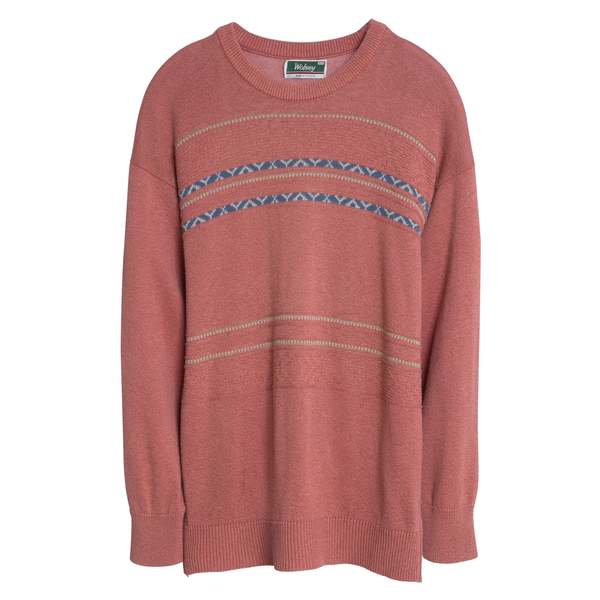 Wolsey (Scotland) Interlock Knit Wool Blend Fair Isle Jumper Opal : L ...