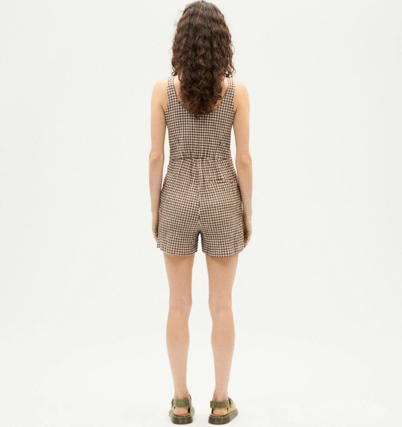 Thinking Mu Mae Seersucker Dress - Chocolate | Garmentory