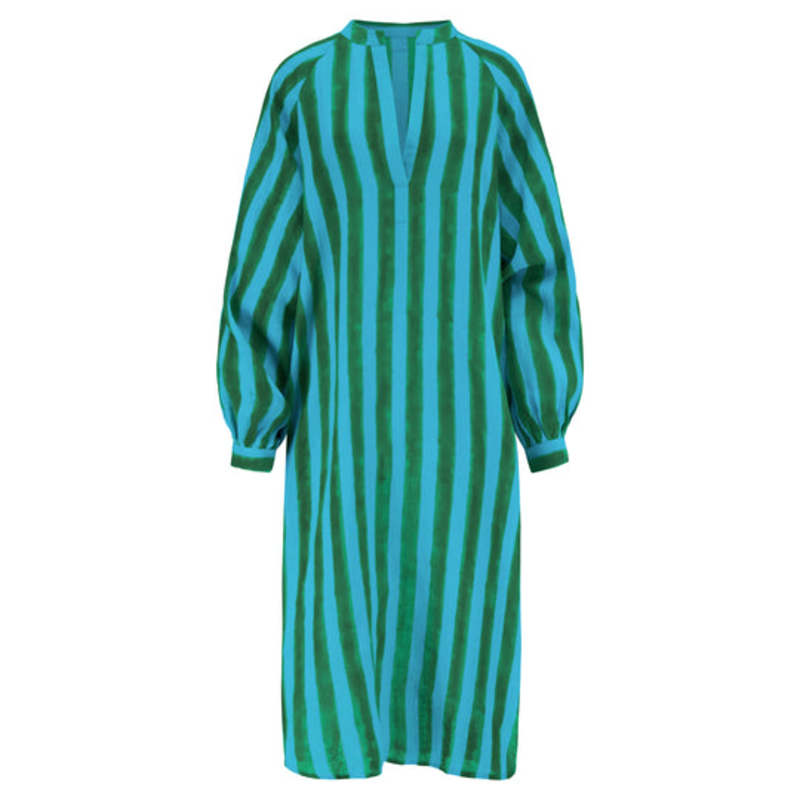 Kate Austin Designs Linen Ruby Dress - Garden Stripe | Garmentory