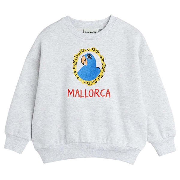 Kids Mini Rodini Child Parrot Sweatshirt - Grey | Garmentory