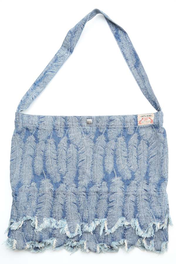 Kapital 12oz Magpie Denim Medicine Bag - Tan | Garmentory