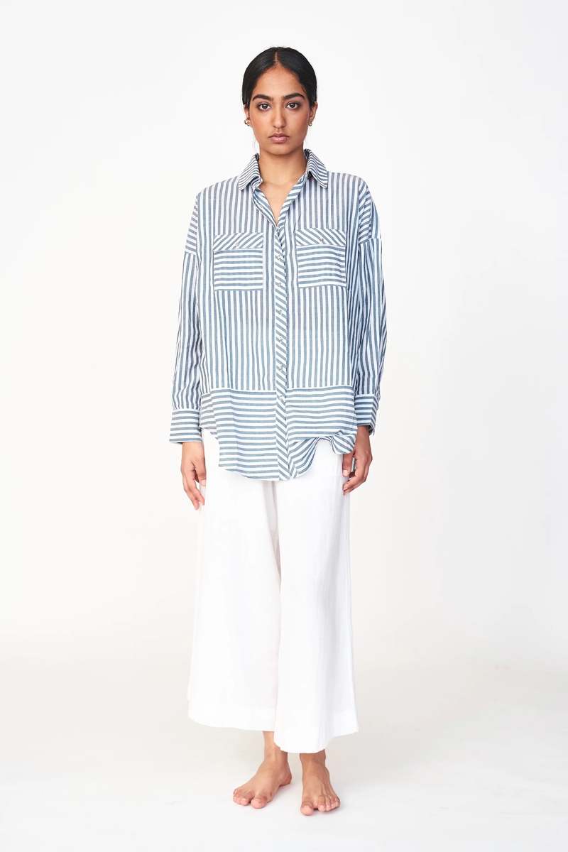 Mirth Kyoto Blouse - Ocean Stripe | Garmentory