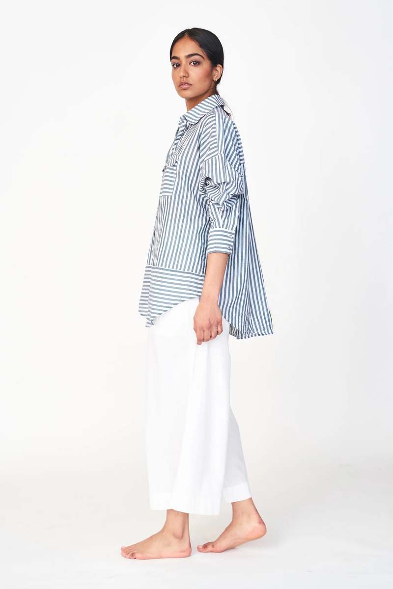 Mirth Kyoto Blouse - Ocean Stripe | Garmentory