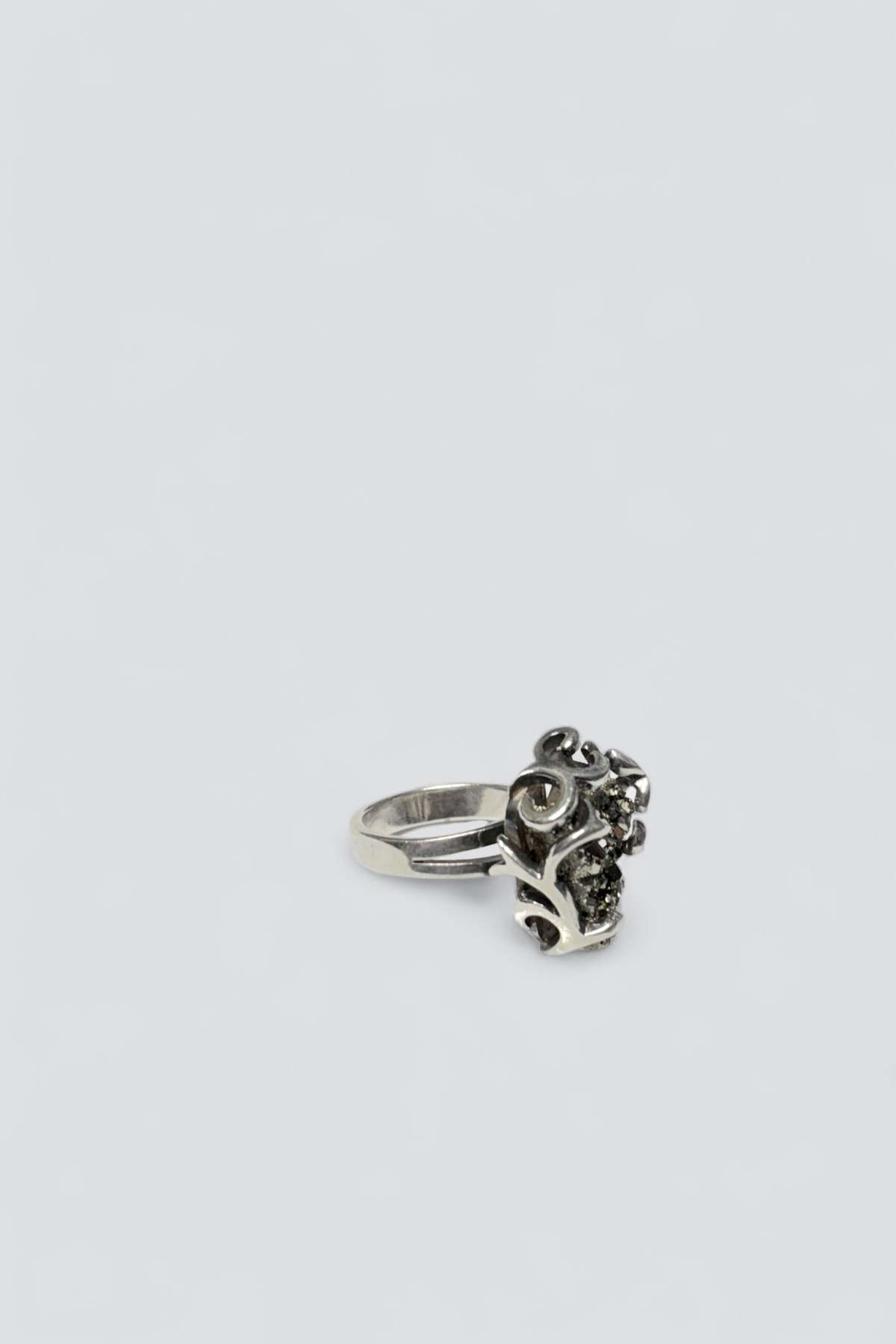 Marcasite Caged Ring - Sterling Silver | Garmentory