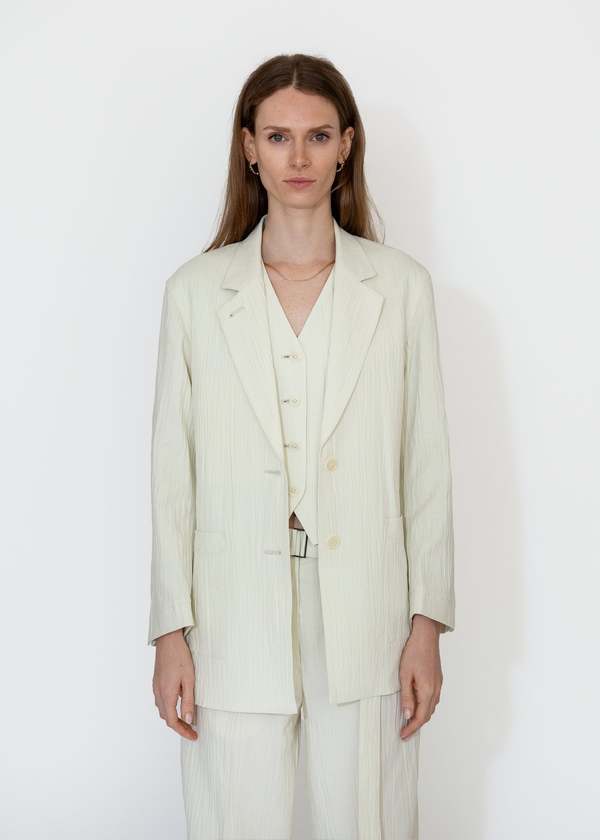 SAYAKA DAVIS NEW YORK Two Button Blazer - Ivory | Garmentory