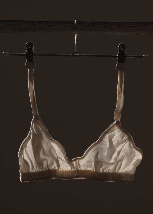 Pansy x Lauren Manoogian Bone Cashmere Bra | Garmentory