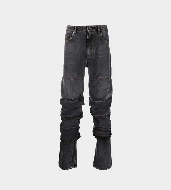 Y/project Classic Multi Cuff Jeans - Black | Garmentory