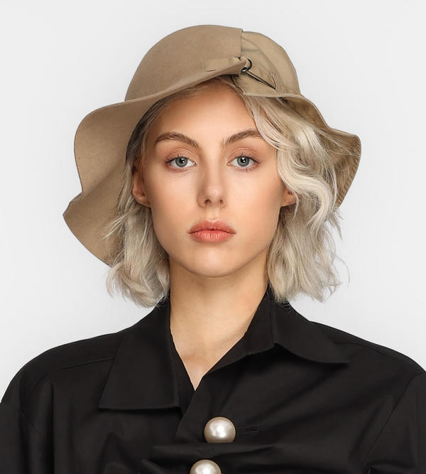 Kijima Takayuki Half Bucket Half Fedora Hat - Beige | Garmentory