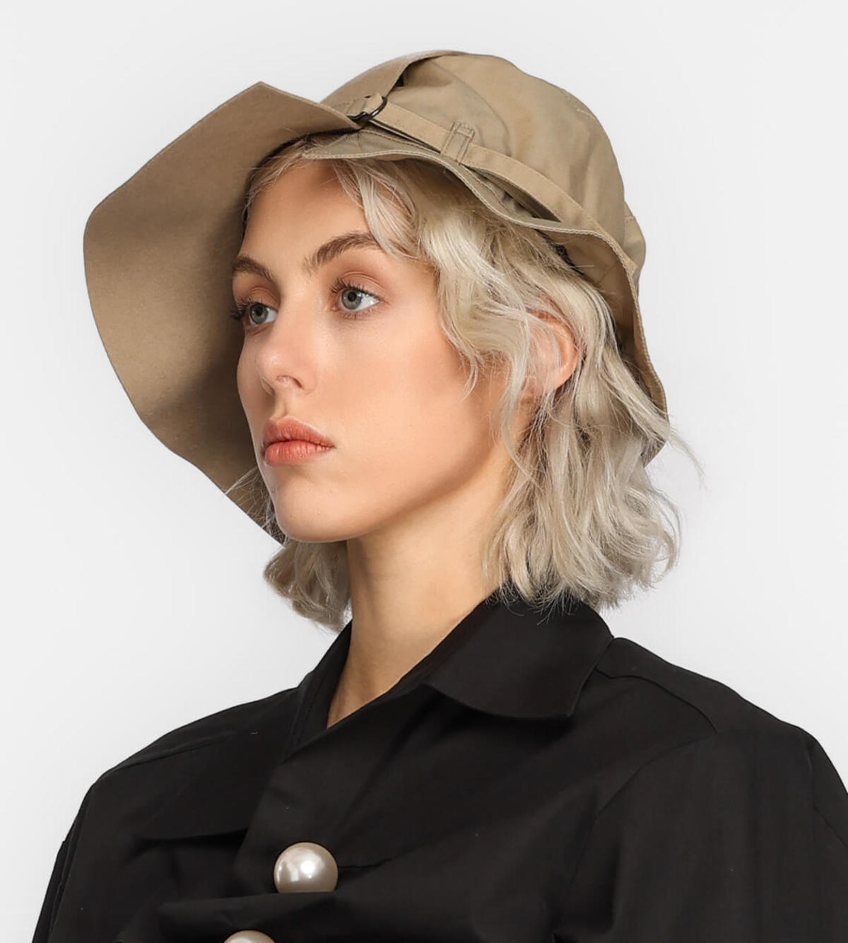 Kijima Takayuki Half Bucket Half Fedora Hat - Beige | Garmentory