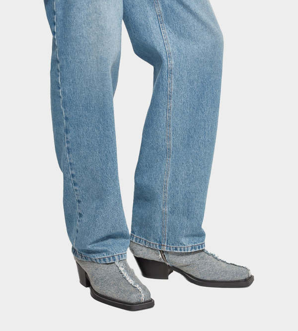 Y/project Stonewashed Denim Boot - Vintage Ice Blue | Garmentory