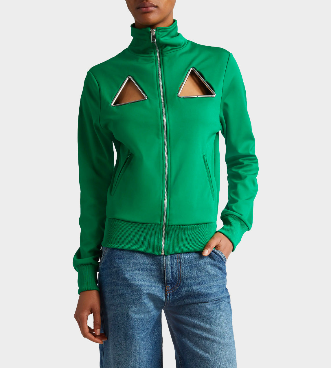Coperni Triangle Tracksuit Jacket - Green | Garmentory
