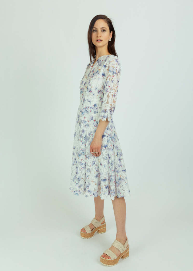 Nora Noh Indigo Pansy Dress | Garmentory