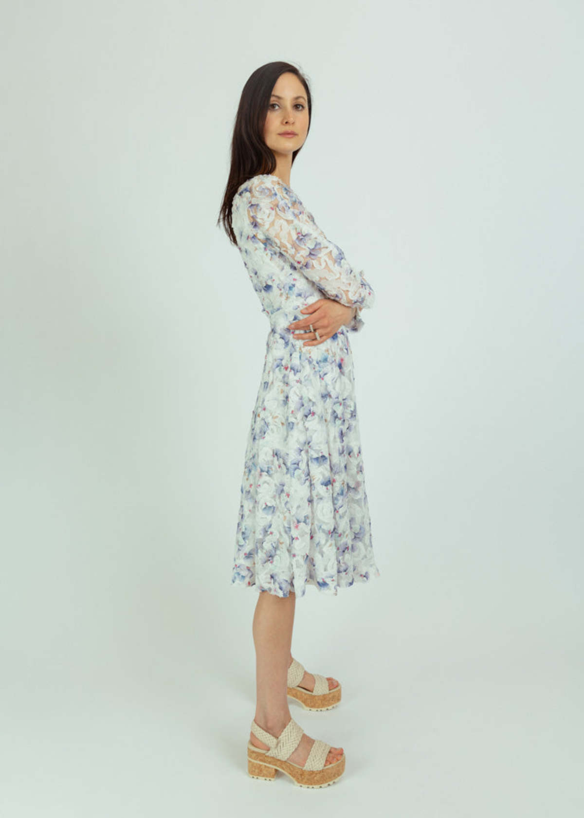Nora Noh Indigo Pansy Dress | Garmentory