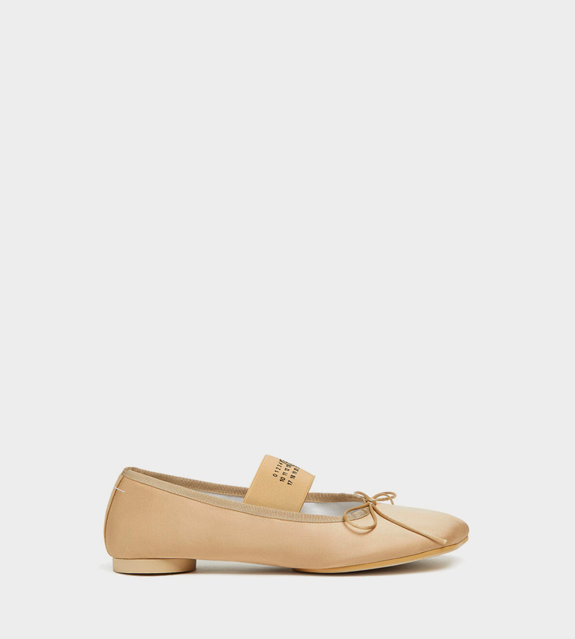 MM6 Maison Margiela Atomic Satin Ballerina Shoes - Beige | Garmentory