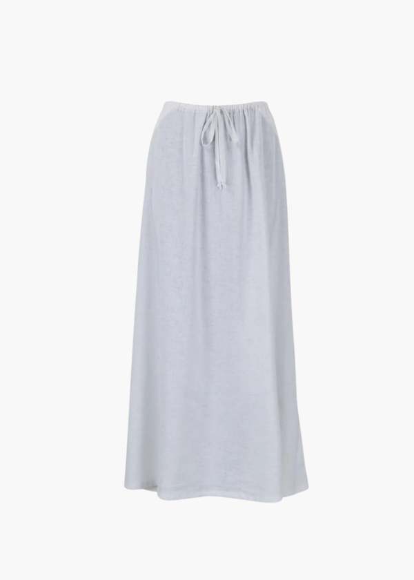 Nary Elastic drawstring slit skirt - white | Garmentory