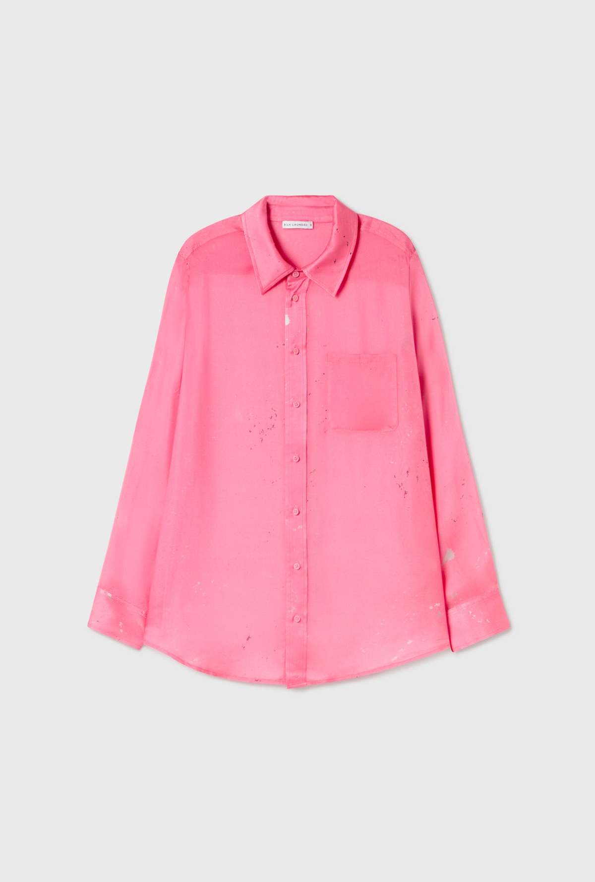 Silk Laundry Chiffon Boyfriend Shirt - Hog Wash | Garmentory
