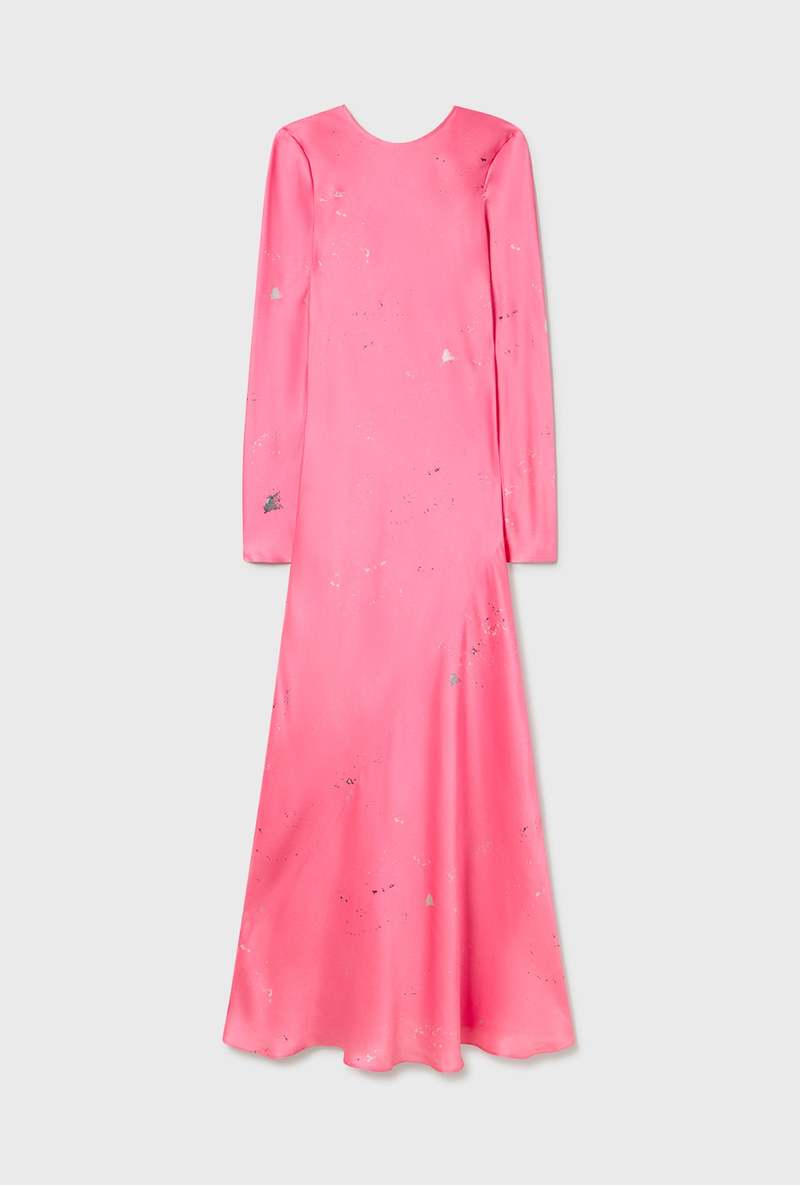 Silk Laundry Full Sleeve Bias Dress - Hog Wash | Garmentory