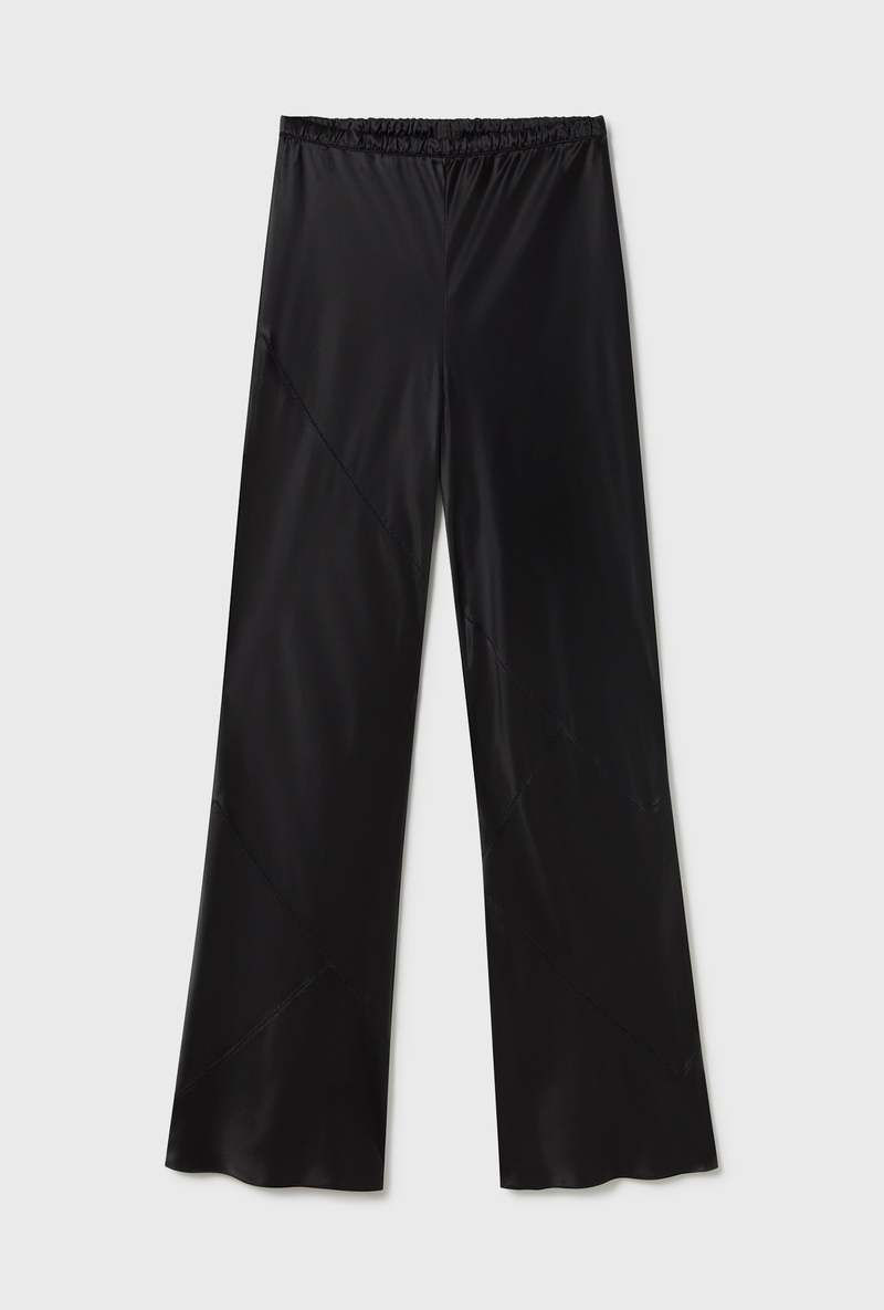 Silk Laundry Splice Bias Cut Pants - Black | Garmentory