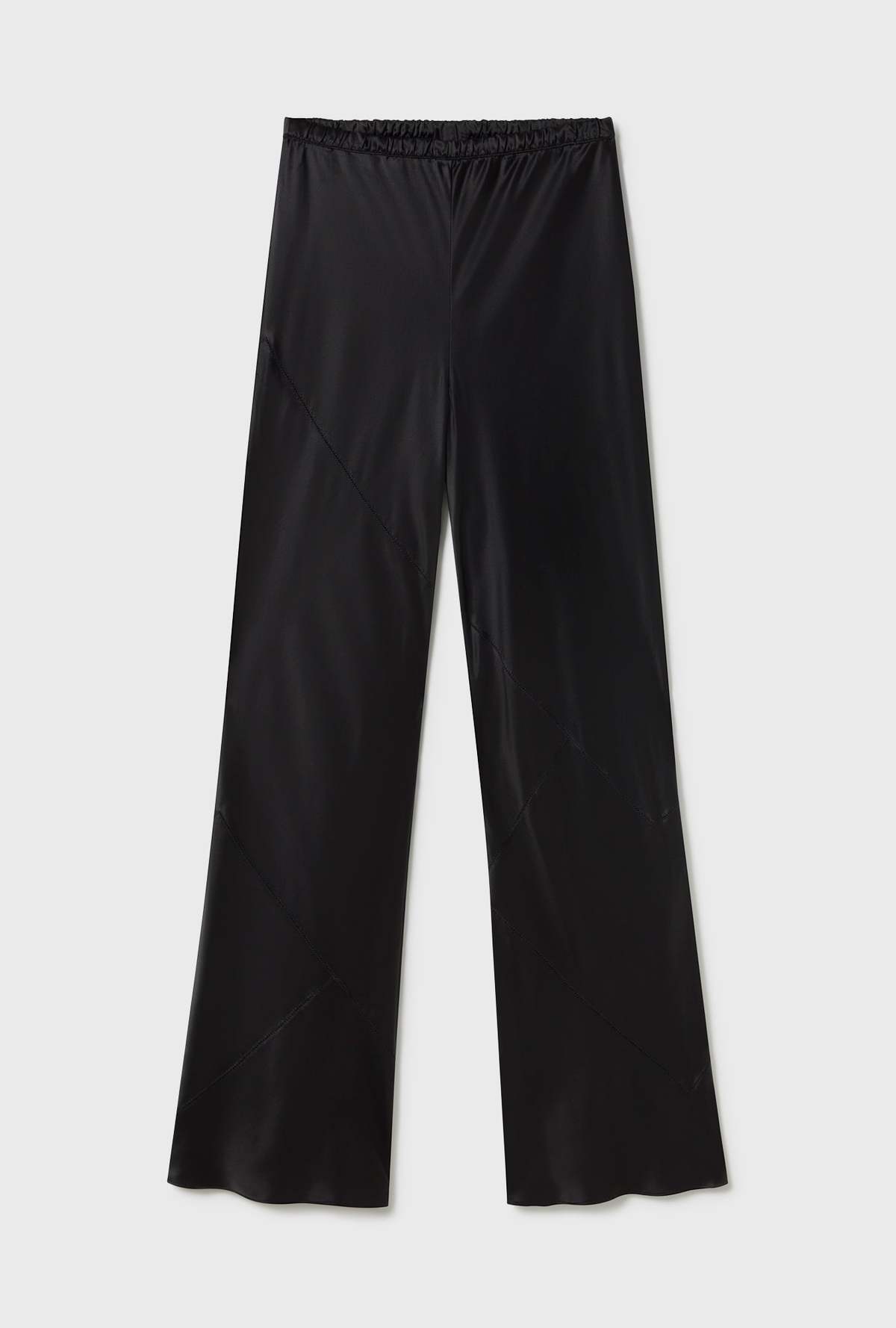 Silk Laundry Splice Bias Cut Pants - Black | Garmentory
