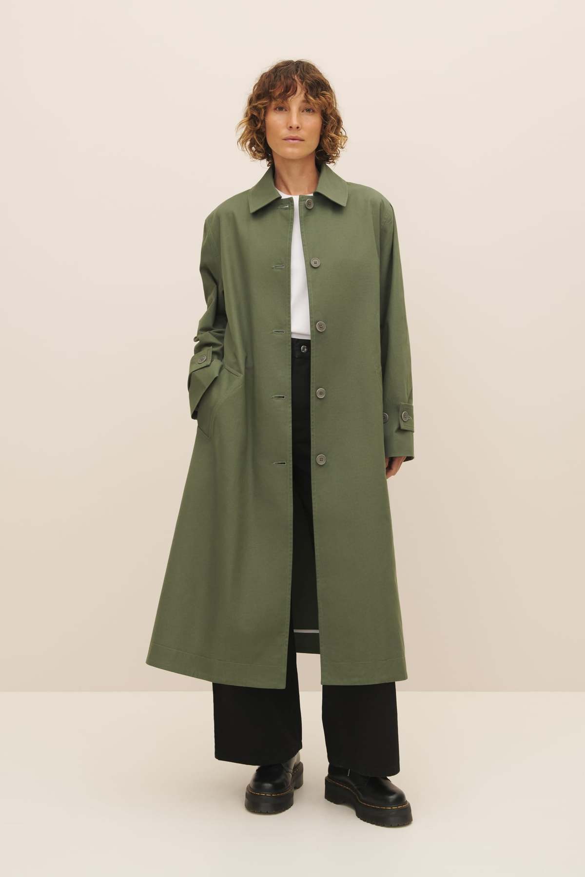 Kowtow CLEO TRENCH COAT - SAGE | Garmentory