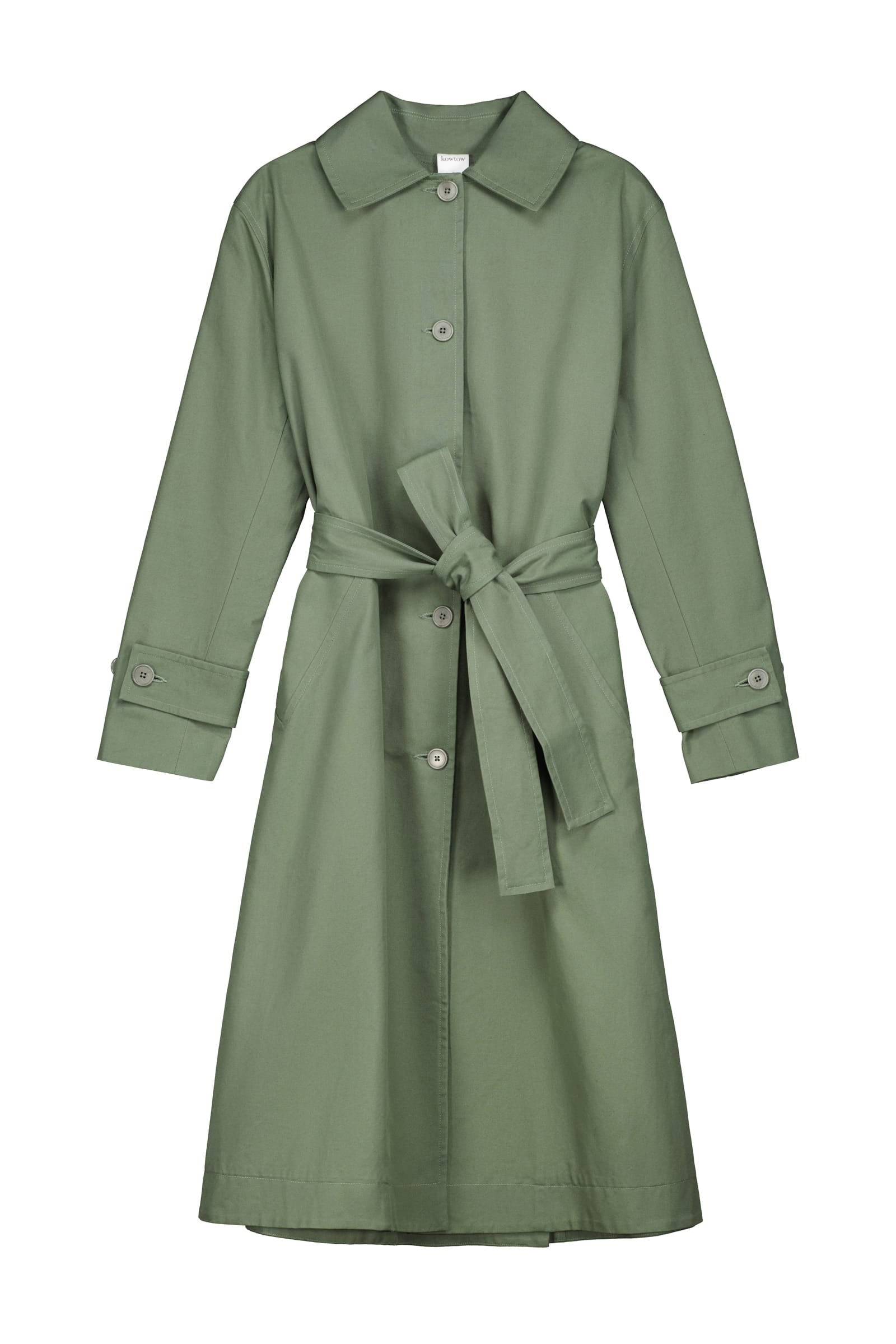 Kowtow CLEO TRENCH COAT - SAGE | Garmentory