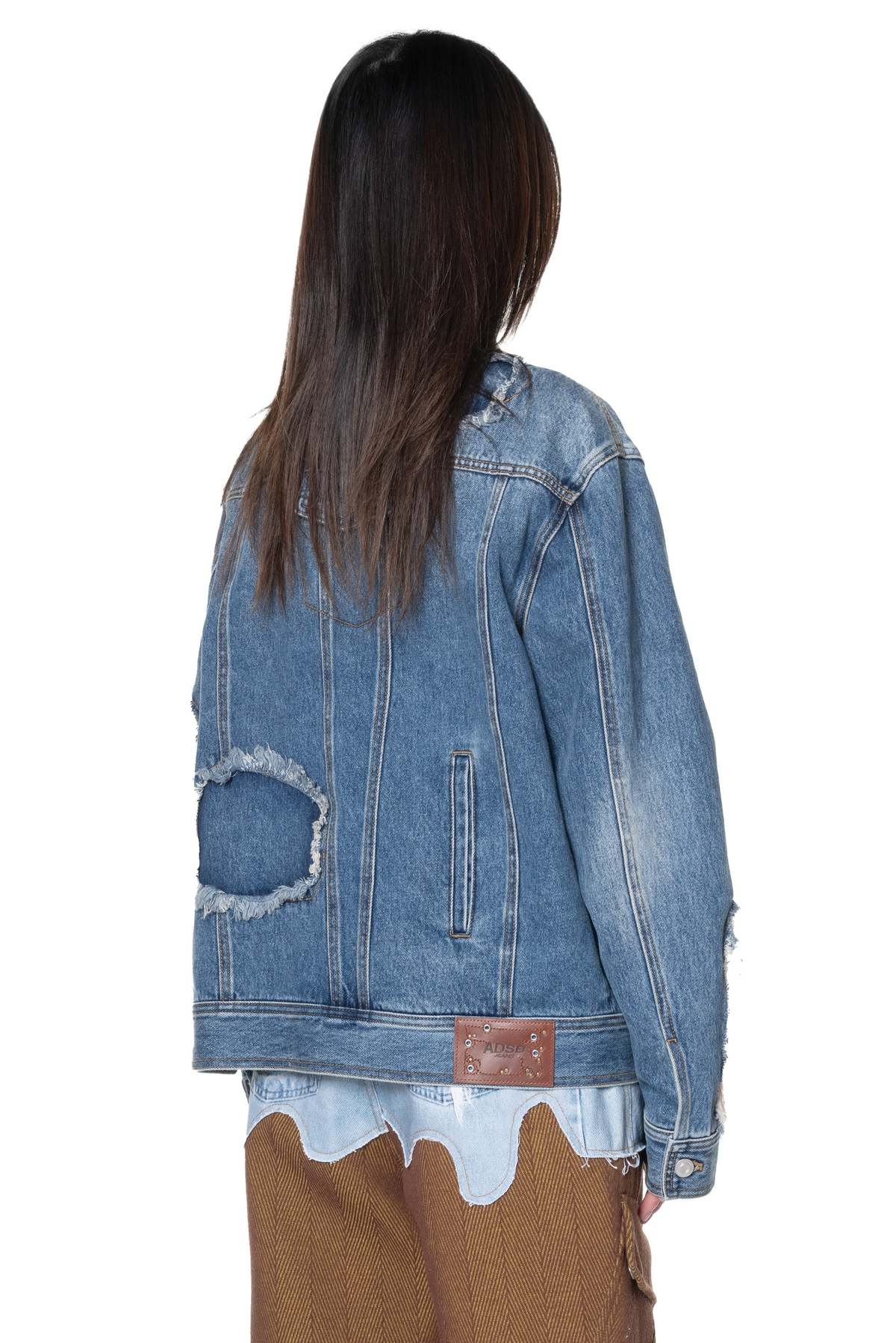 ANDERSSON BELL Daniel Half Cut-Out Denim Jacket | Garmentory