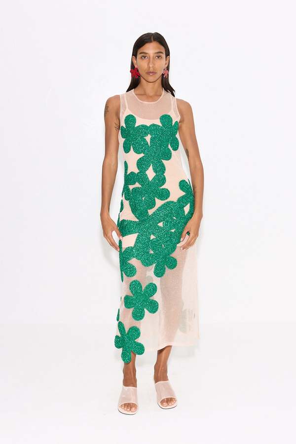Simon Miller Hibiscus Crochet Dress - Gummy Green | Garmentory