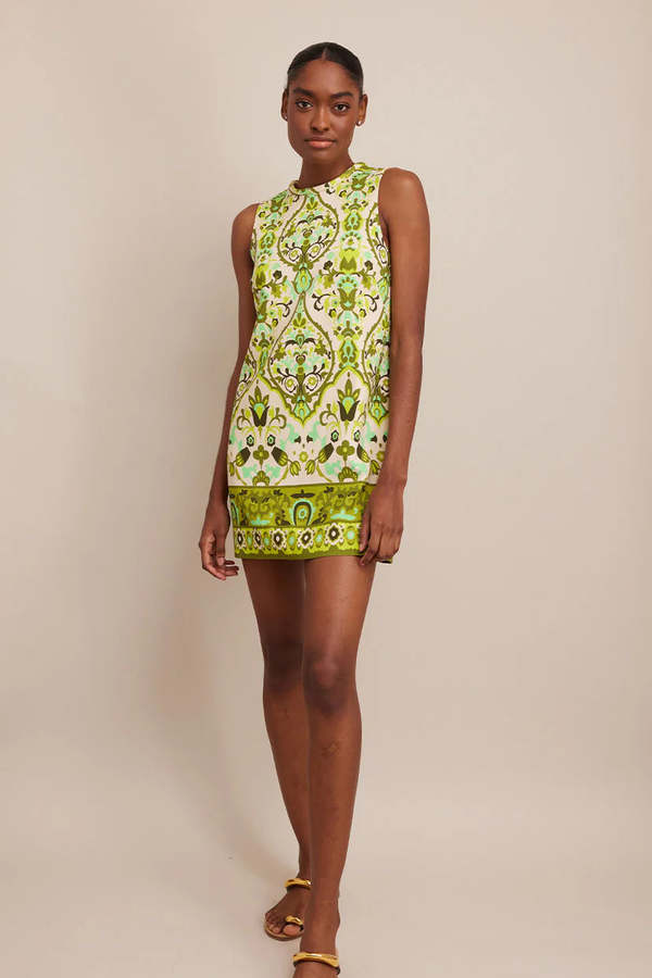 Cara Cara Mackenzie Dress - Damask Green | Garmentory