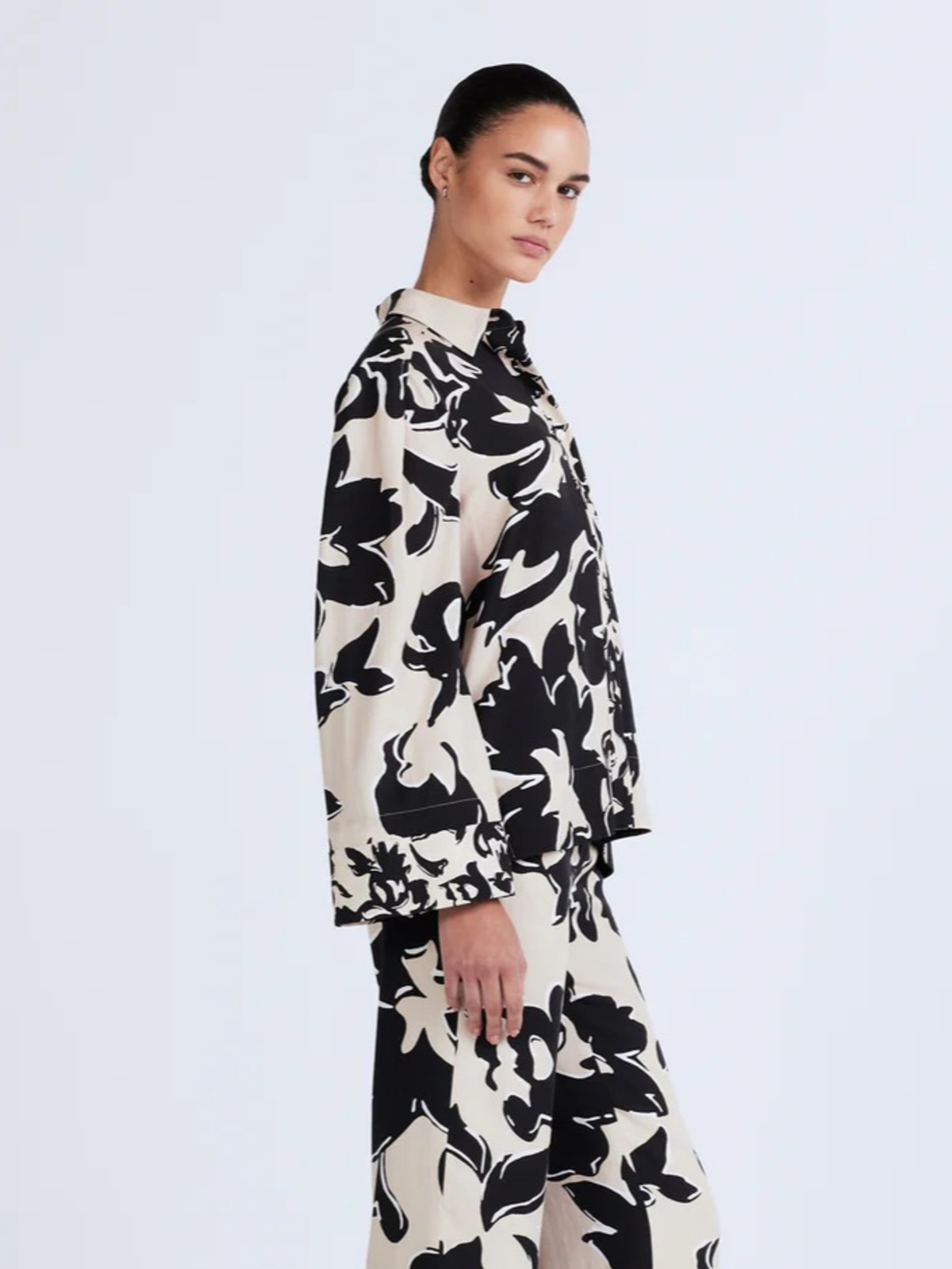 Derek Lam Lacey Button Down Shirt - Safari Multi | Garmentory