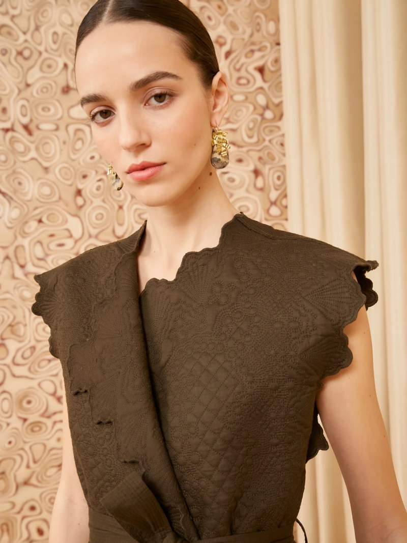 Ulla Johnson Leiro Vest - Militaire | Garmentory