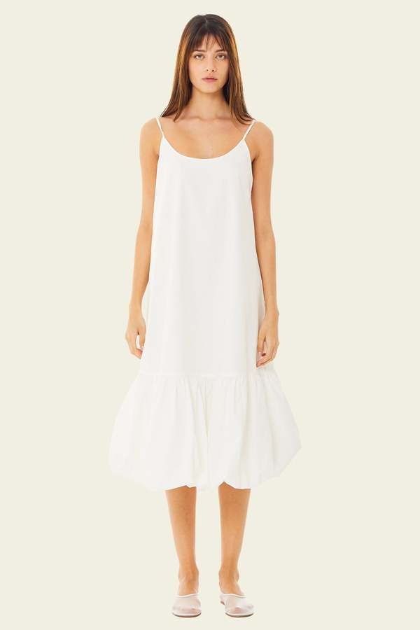 Find Me Now Cloud Poplin Midi Dress - Cloud | Garmentory