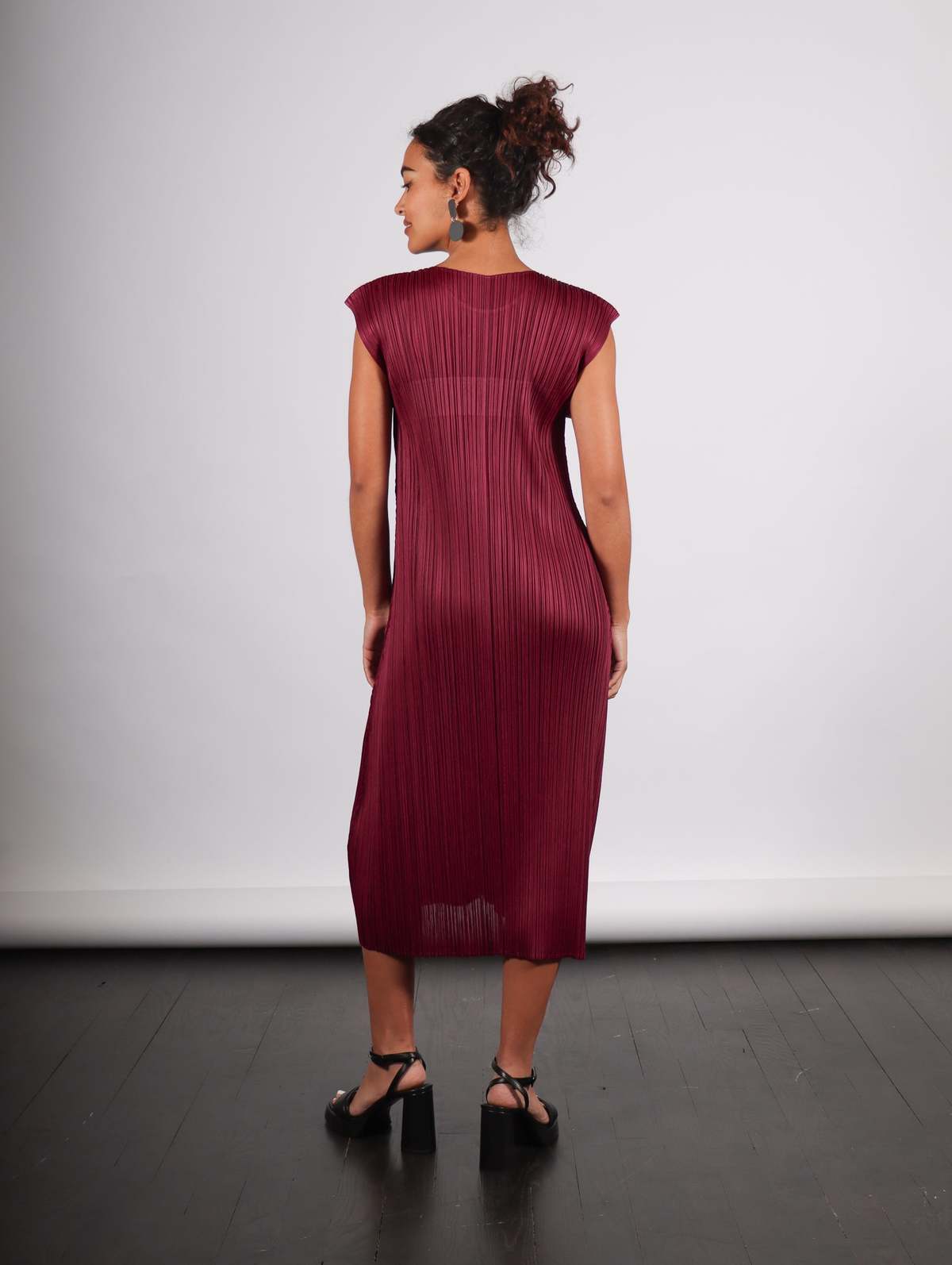 Pleats Please Issey Miyake Monthly Colors May Dress - Raspberry ...