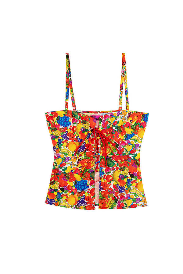 Tyler McGillivary FRUIT STICKERS CORSET - FRUIT | Garmentory